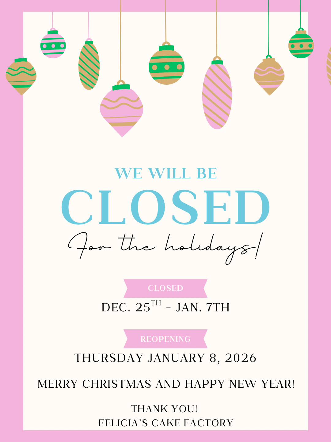 Home | Felicia's Cake Factory